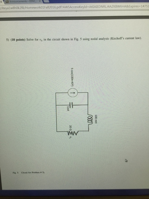 Solved Solve for upsilon_x in the circuit using nodal | Chegg.com