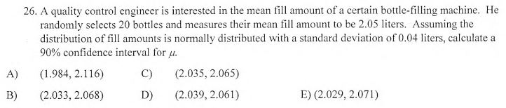 Solved 26. A quality control engineer is interested in the | Chegg.com