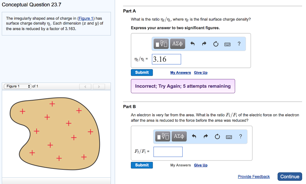 Solved The irregularly shaped area of charge in (Figure 1) | Chegg.com