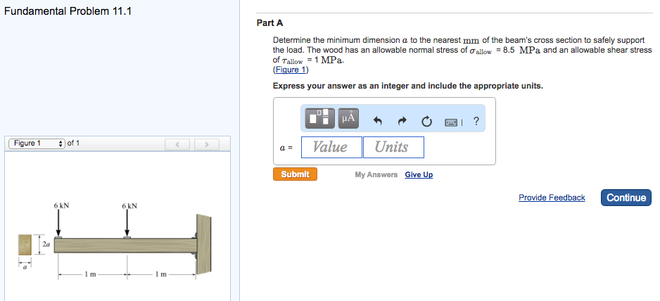 Solved Determine the minimum dimension a to the nearest mm | Chegg.com