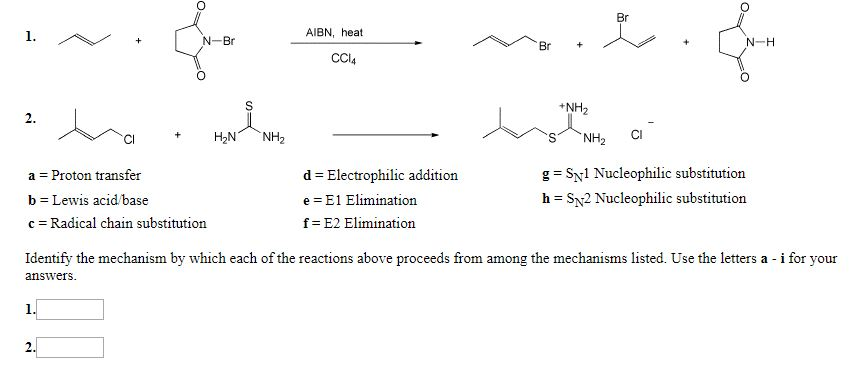 Solved Br AIBN, heat N-Br N-H +NH S NH2C g = SNI | Chegg.com