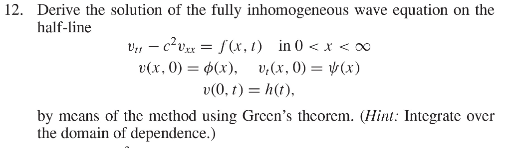 Solved 12. Derive the solution of the fully inhomogeneous | Chegg.com