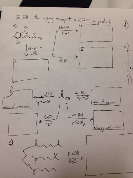 Solved Fill in the missing reagent, reactant, or product. | Chegg.com Solved Fill in the missing reagent, reactant, or product. | Chegg.com