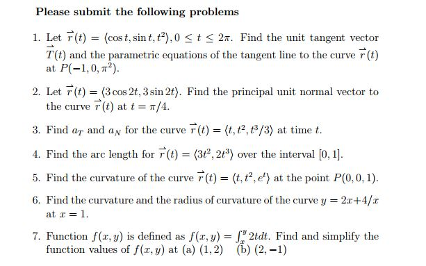 Solved Let R T Cos T Sin T T 2 0 Lessthanorequalto T