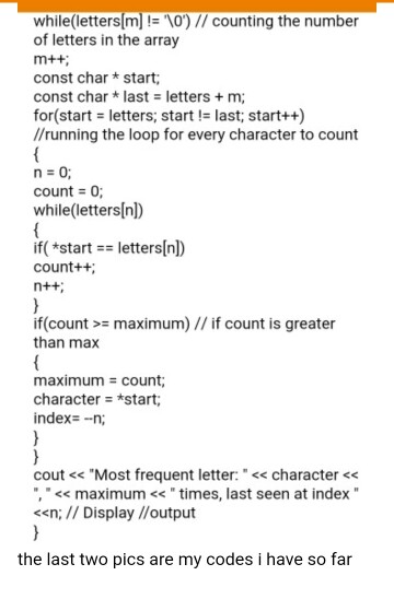 Solved The task is simple: find the most common letter in a | Chegg.com