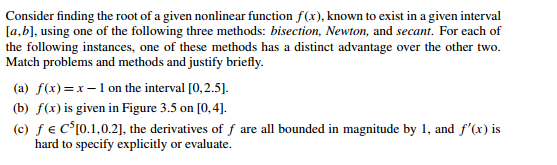 Solved Consider finding the root of a given nonlinear | Chegg.com