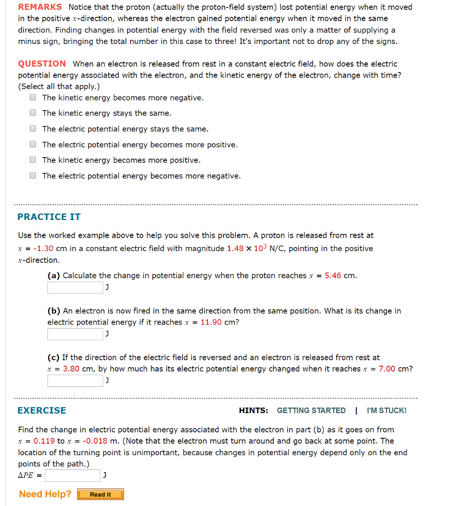 Solved PROBLEM A proton is released from rest at r 2.00 cm | Chegg.com
