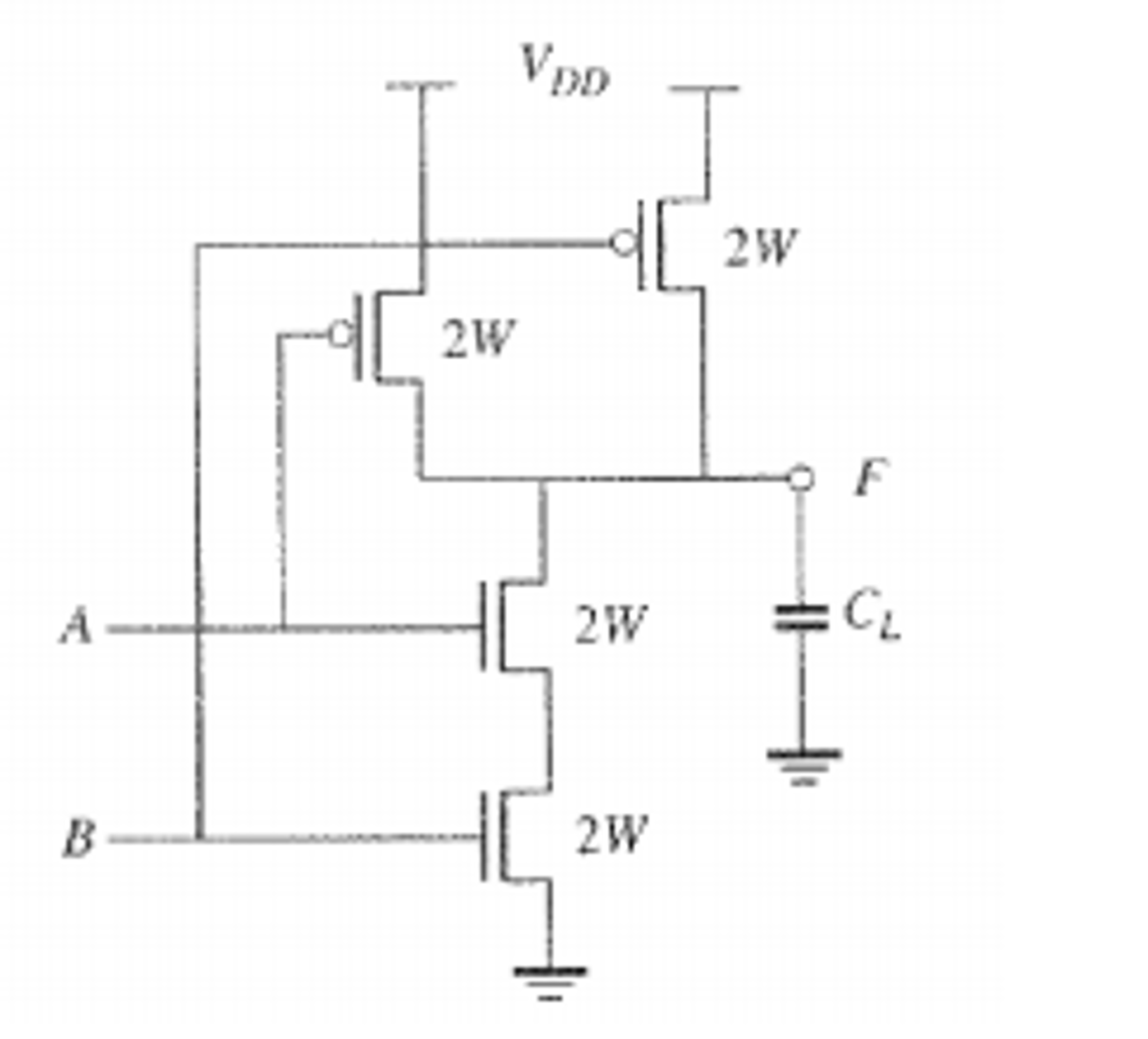 Solved . In the 2NAND circuit below, compute the switching | Chegg.com
