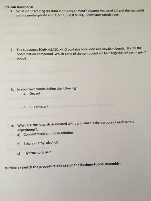 Solved What is the limiting reactant in this experiment? | Chegg.com