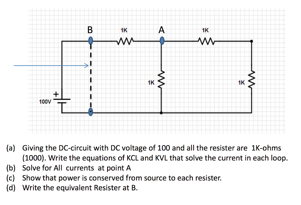 Solved Giving the DC-circuit with DC voltage of 100 and all | Chegg.com