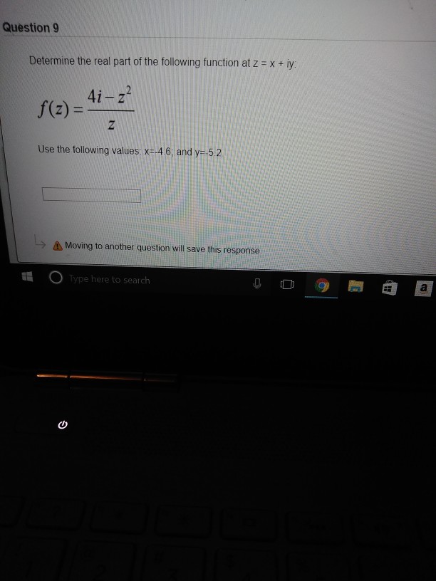 Solved Determine the real part of the following function at | Chegg.com