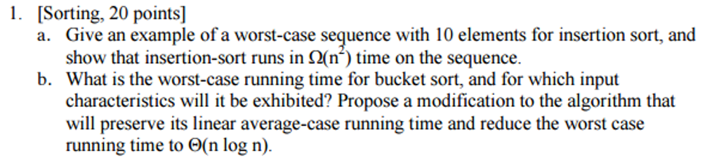 Solved Give an example of a worst-case sequence with 10 | Chegg.com