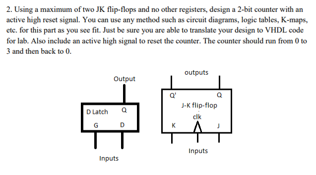 Solved 2. Using a maximum of two JK flip-flops and no other | Chegg.com