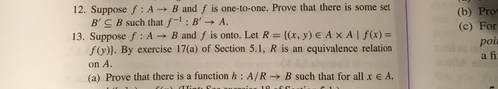 Solved Suppose f: A rightarrow B and f is one-to-one. Prove | Chegg.com
