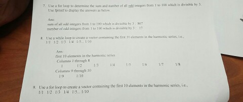 Solved the sam asil aunber of all da integers from 7. Use a | Chegg.com