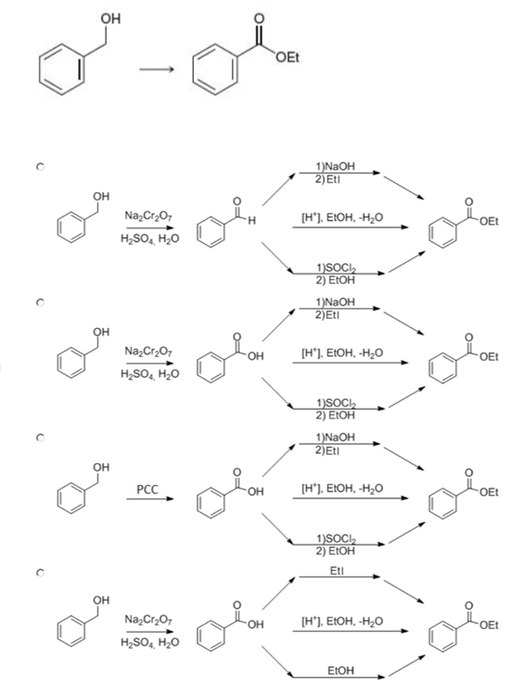 Solved Identify reagents that can be used to accomplish the | Chegg.com