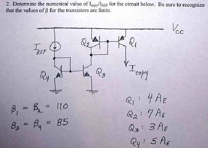 2. Determine the numerical value of Icopy/IREF for | Chegg.com