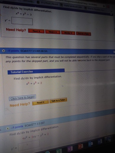 Solved Find dy/dx by implicit differentiation. x^4 + y^5 = | Chegg.com Solved Find dy/dx by implicit differentiation. x^4 + y^5 = | Chegg.com
