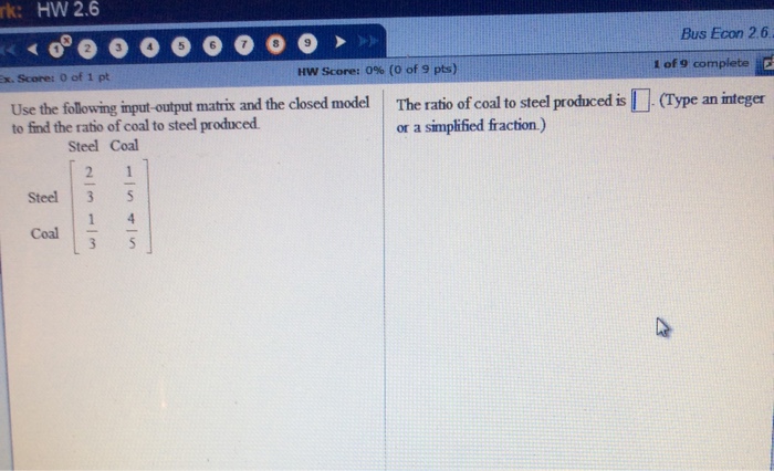 Solved Use the following input- output matrix and the closed | Chegg.com