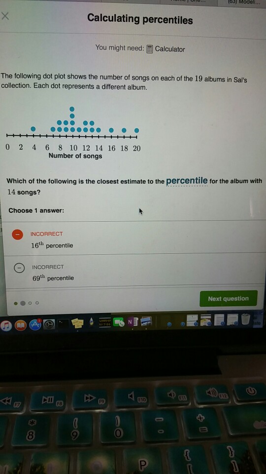 Solved o3) Model Calculating percentiles You might | Chegg.com