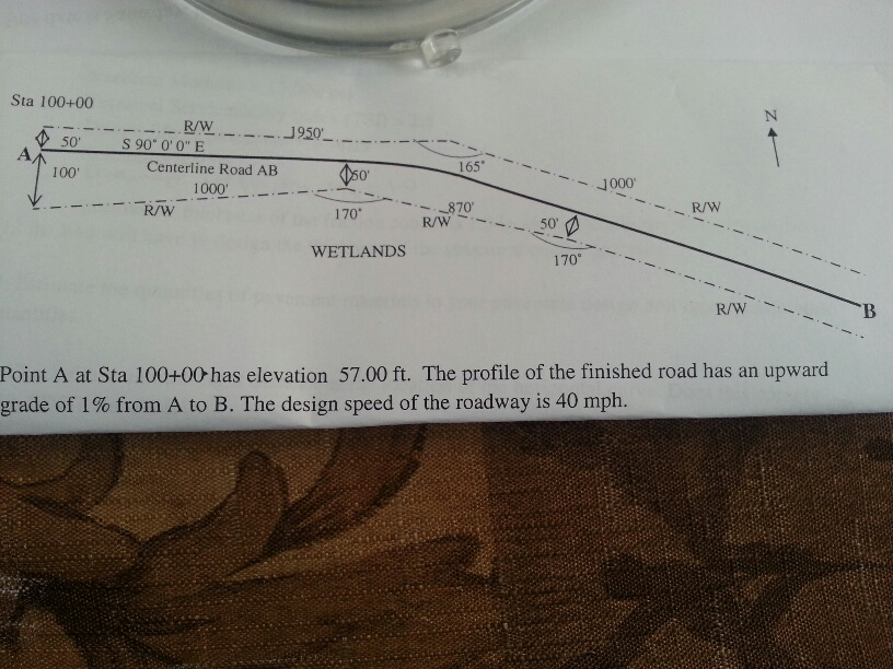 design a 2 lane undivided roadway. Point a at | Chegg.com