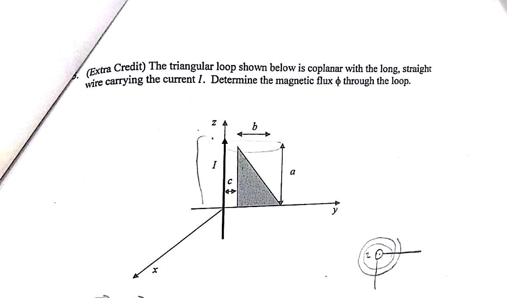 Solved The triangular loop shown below is coplanar with the | Chegg.com