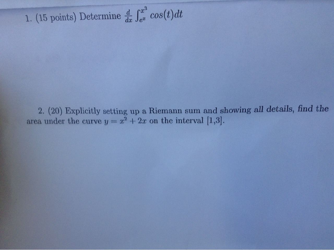 Solved Determine Explicitly setting up a Riemann sum and | Chegg.com