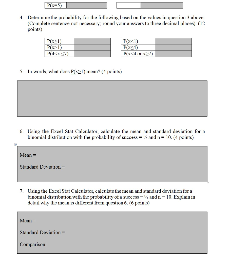 Solved Statistical Concepts . Probability * Binomial | Chegg.com