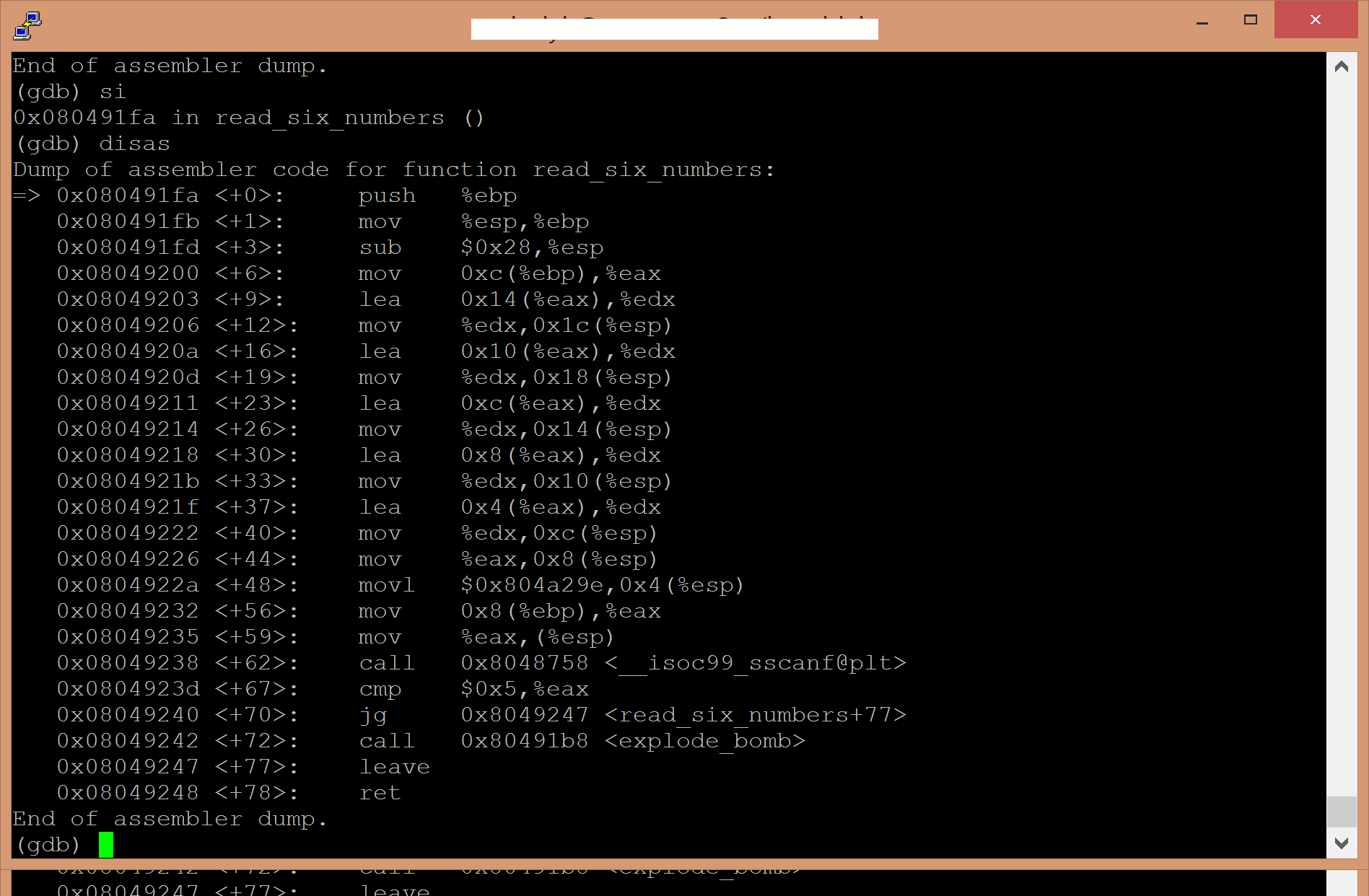 Solved Trying to solve phase_2 of this binary bomb in | Chegg.com