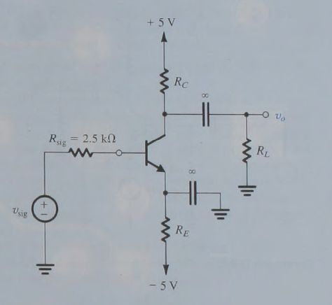 Solved In the circuit of Fig. P6.146, vsig is a small | Chegg.com