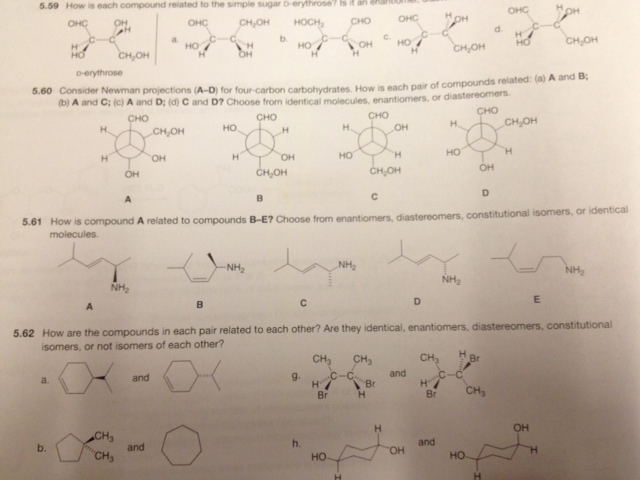 Solved Consider Newman projections(A-D) for four-carbon | Chegg.com Solved Consider Newman projections(A-D) for four-carbon | Chegg.com