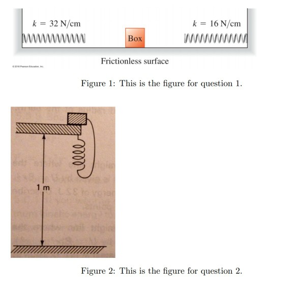 Solved 1. In Figure 1, a 1.5 kg box moves back and forth on | Chegg.com