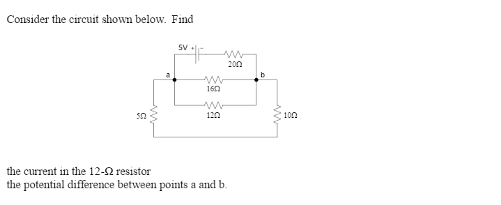 Solved Consider the circuit shown below. Find the current | Chegg.com