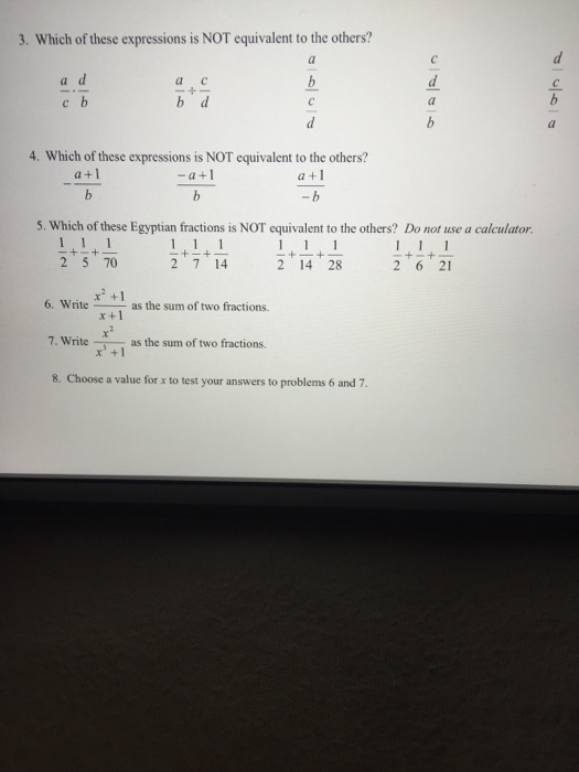 Solved Which of these expressions is NOT equivalent to the | Chegg.com