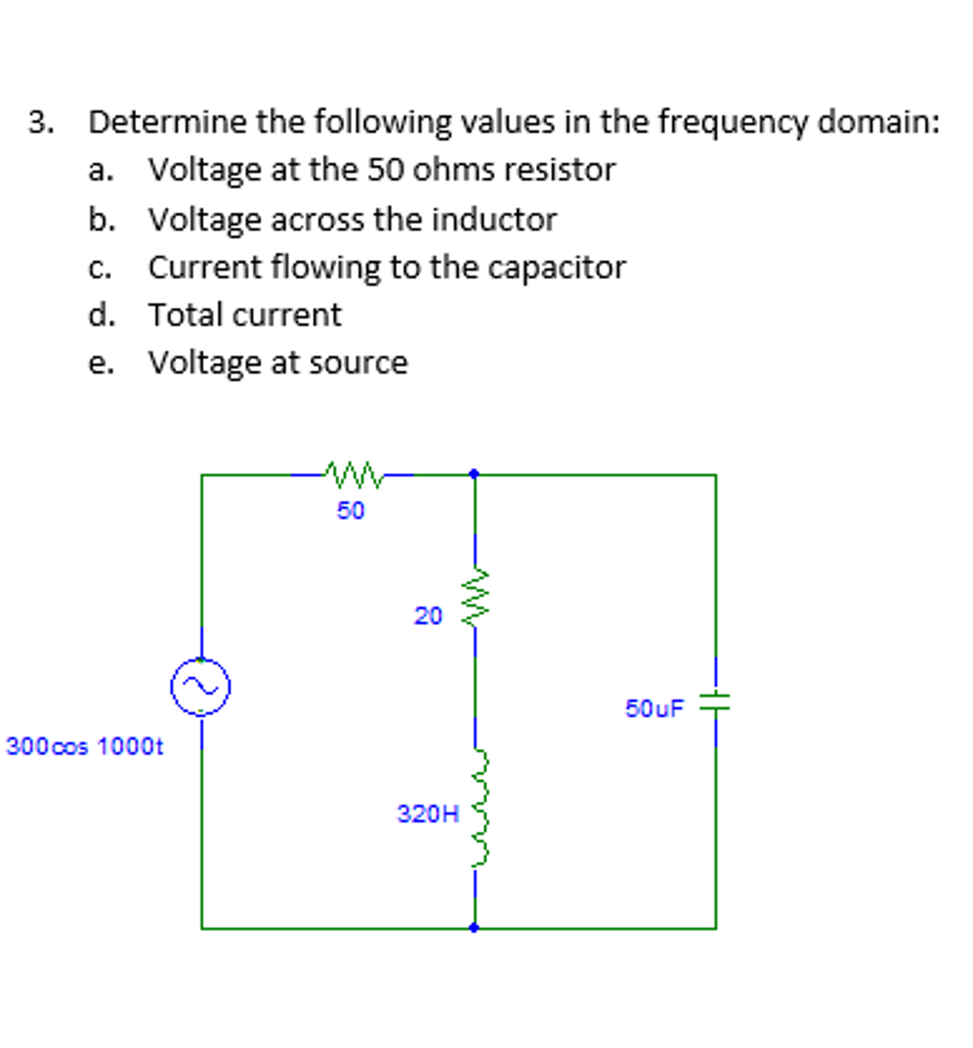 Solved Determine the following values in the frequency | Chegg.com
