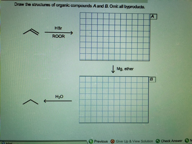 Solved Draw the structures of organic compounds A and B. | Chegg.com