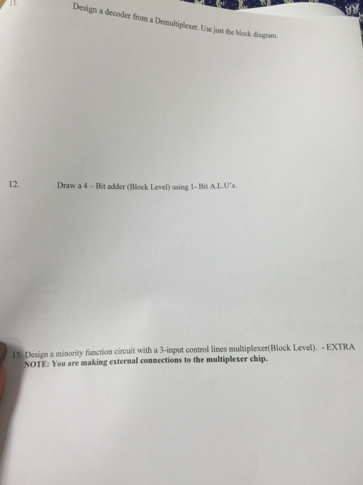 Solved Design a decoder from a Demultiplexer. Use just the | Chegg.com