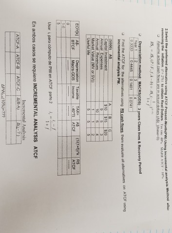 Solved 2.Select the preferred alternative using | Chegg.com