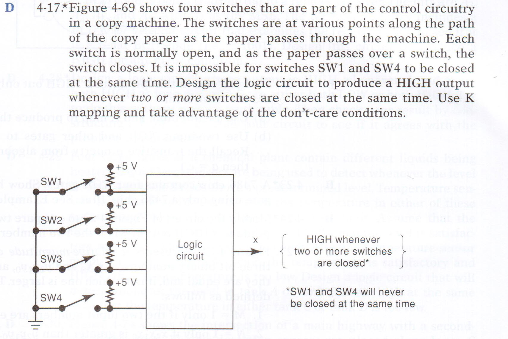 Solved Figure 4-69 shows four switches that are part of the | Chegg.com
