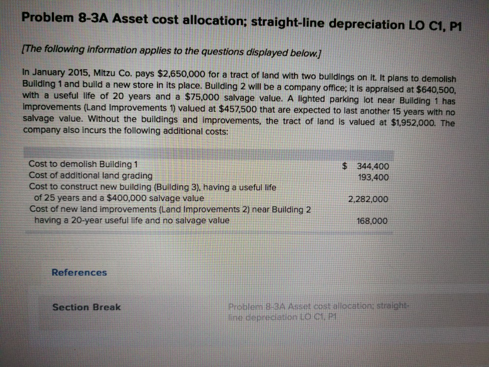 Solved Problem 8-2A Depreciation methods LO P1 A machine | Chegg.com