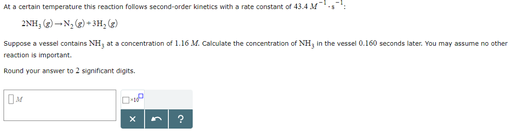 Solved At a certain temperature this reaction follows | Chegg.com
