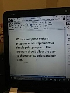 Solved Write a complete python program which implements a | Chegg.com