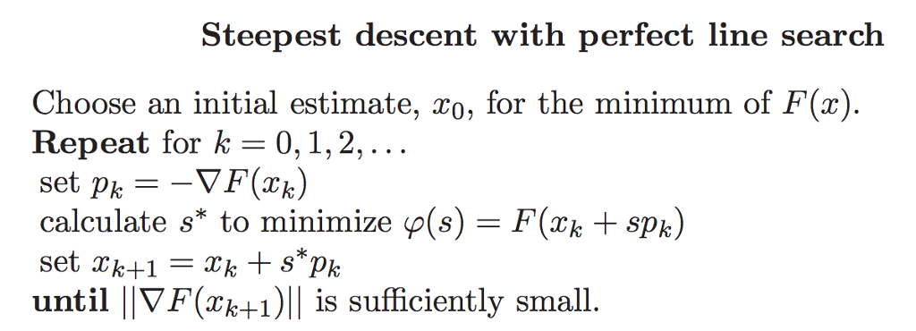 Solved 1. Show that the steepest descent method with perfect | Chegg.com