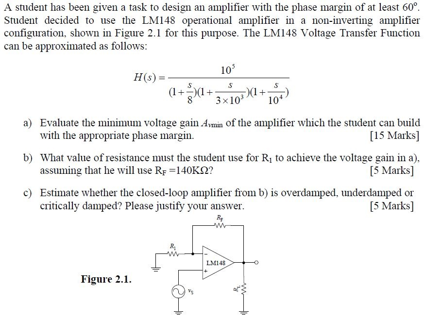 Solved A student has been given a task to design an | Chegg.com