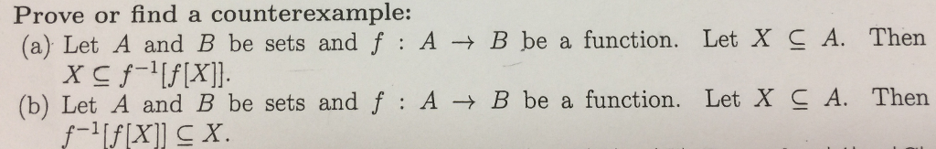 Solved Let A and B be sets and f: A rightarrow B be a | Chegg.com