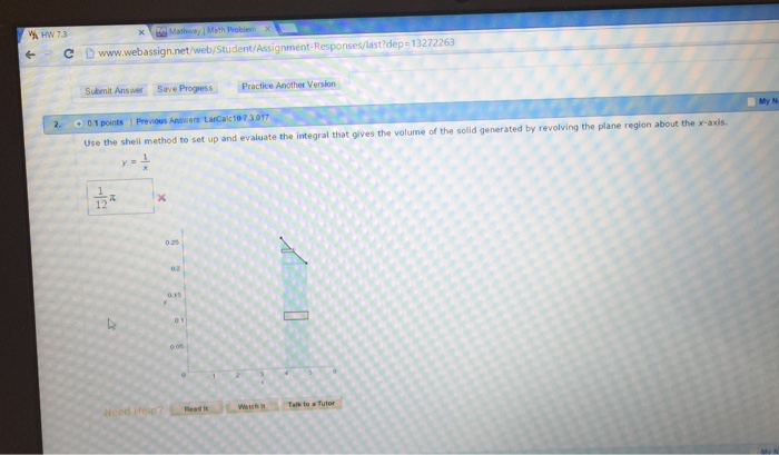 Solved Use the shell method to set up and evaluate the | Chegg.com