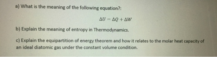 Solved What is the meaning of the following equation?: | Chegg.com