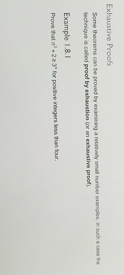Solved Exhaustive Proofs Some theorems can be proved by | Chegg.com