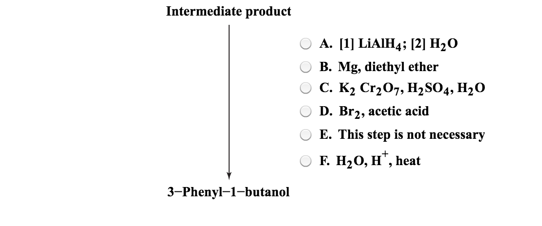 Solved Choose the appropriate reagents to convert | Chegg.com
