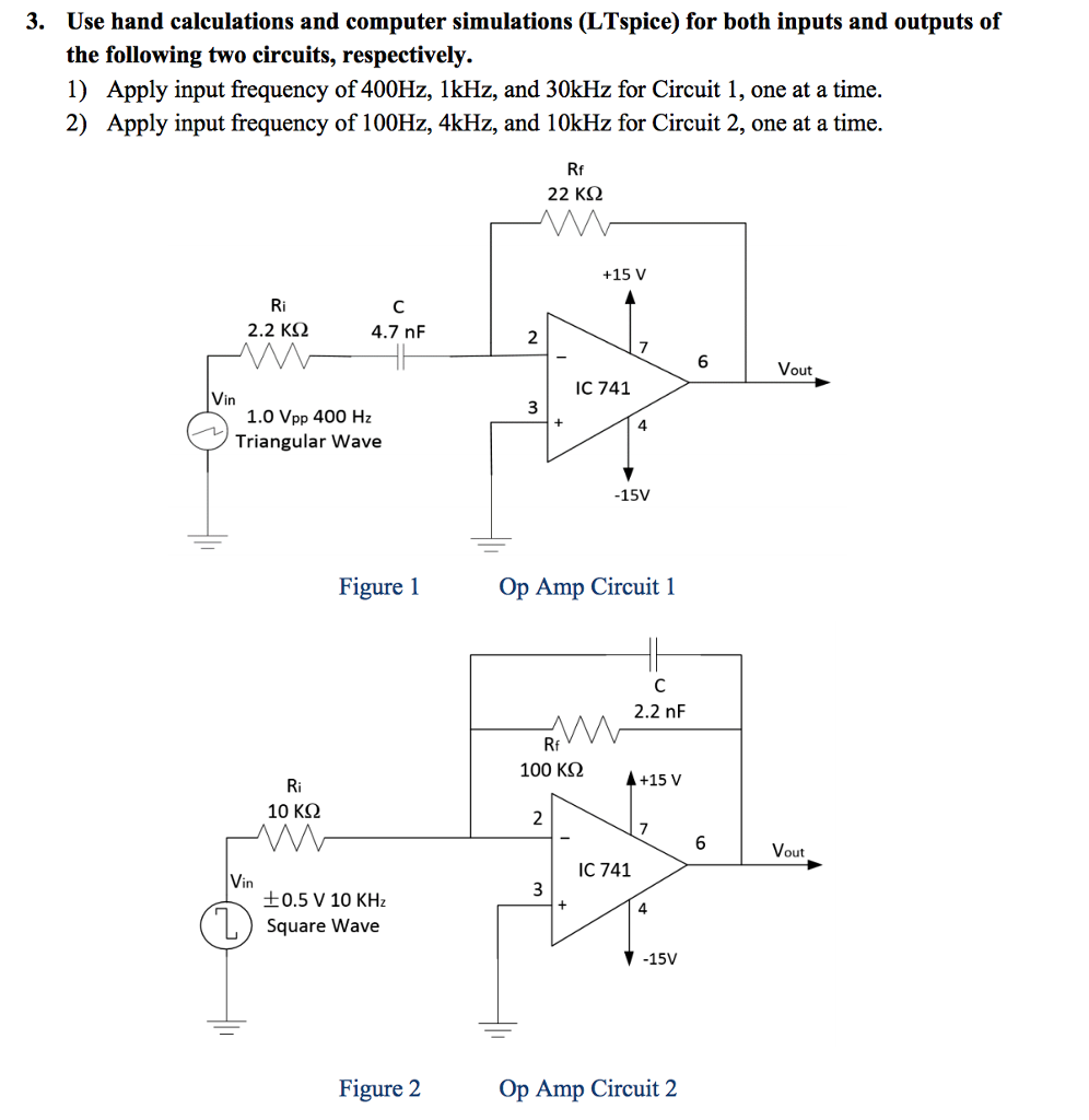 Solved 3. Use hand calculations and computer simulations | Chegg.com